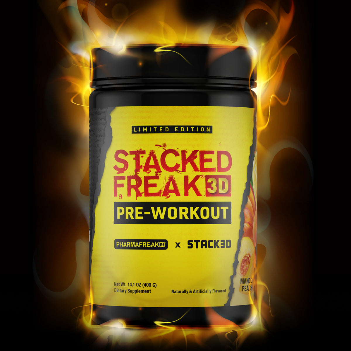 STACKED FREAK 3D Pre-Workout - Mango Peach – PHARMAFREAK
