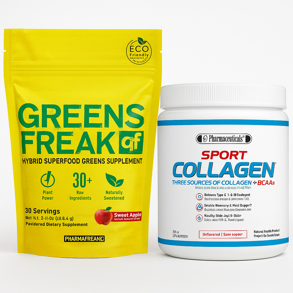 GREENS FREAK X Sport Collagen Stack | Daily Superfoods + Recovery